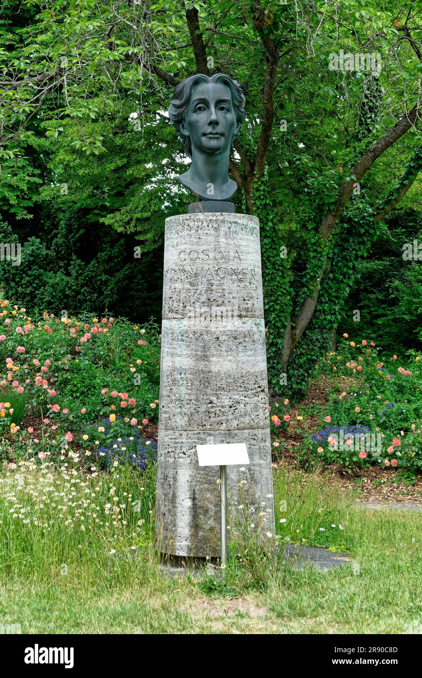 Cosima Wagner, bronze bust by Arno Breker, Bayreuth, Bavaria, Germany ...