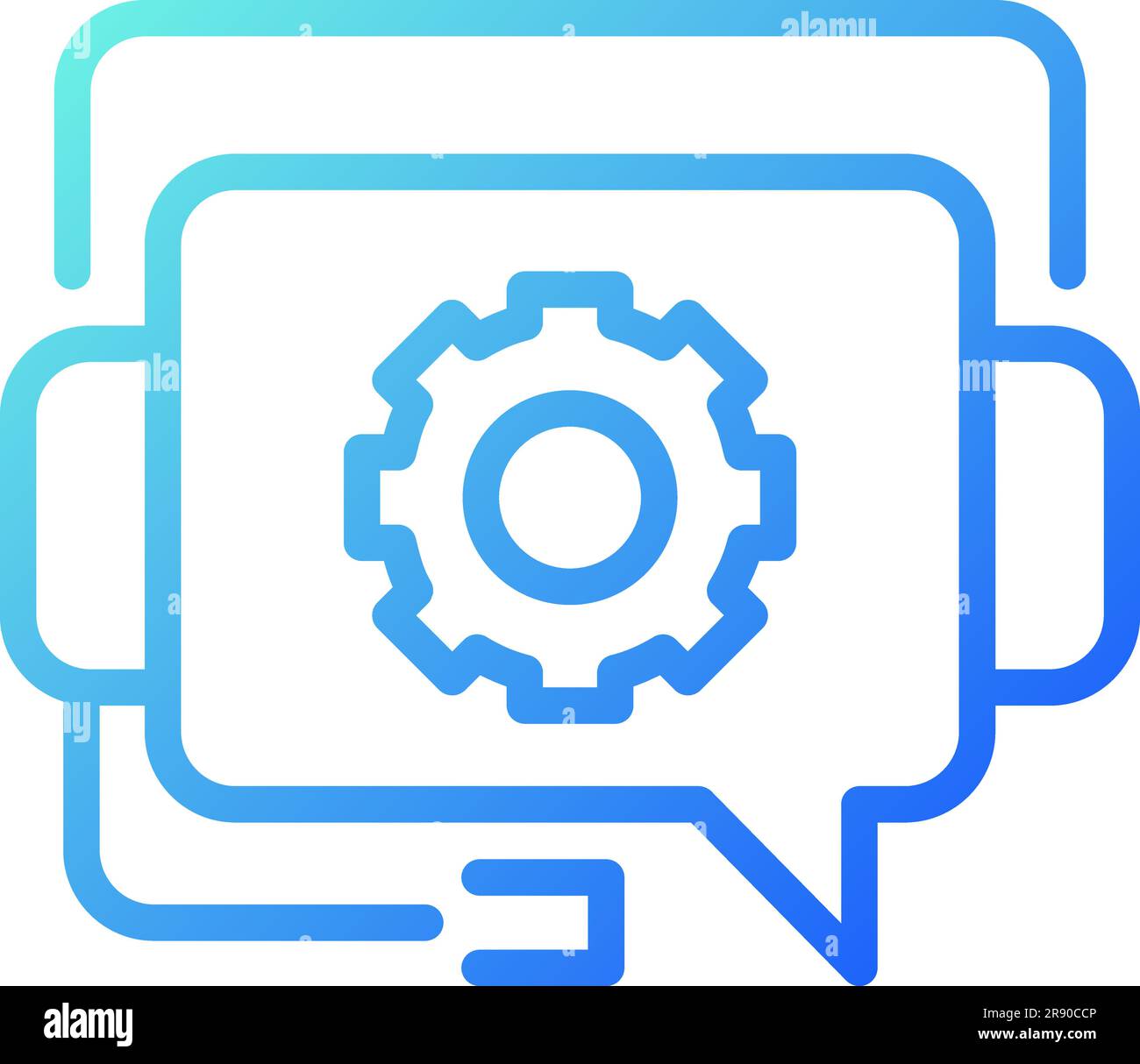 Tech support pixel perfect gradient linear vector icon Stock Vector ...