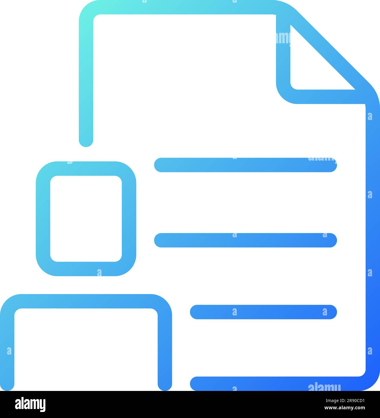 Employee information pixel perfect gradient linear vector icon Stock Vector Image & Art - Alamy