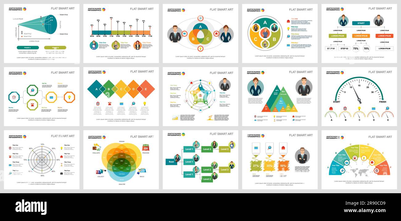 Colorful statistics or logistics concept infographic charts set Stock ...