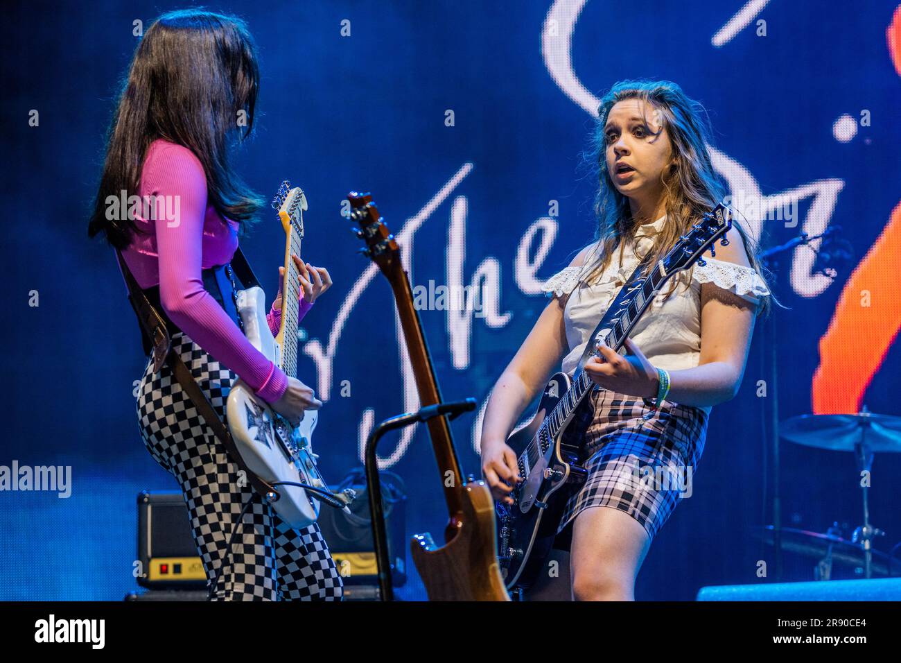 Glastonbury, UK. 23rd June, 2023. The Sixsters an all female young ...