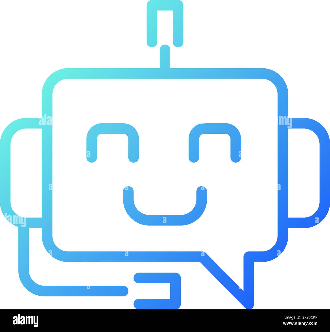 Support Chatbot Pixel Perfect Gradient Linear Vector Icon Stock Vector