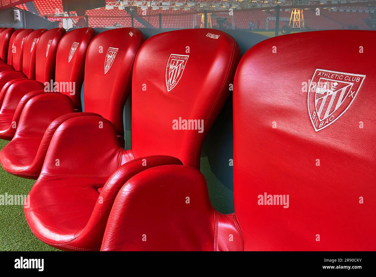 Teams bench at San Mames arena - the official home ground of FC ...