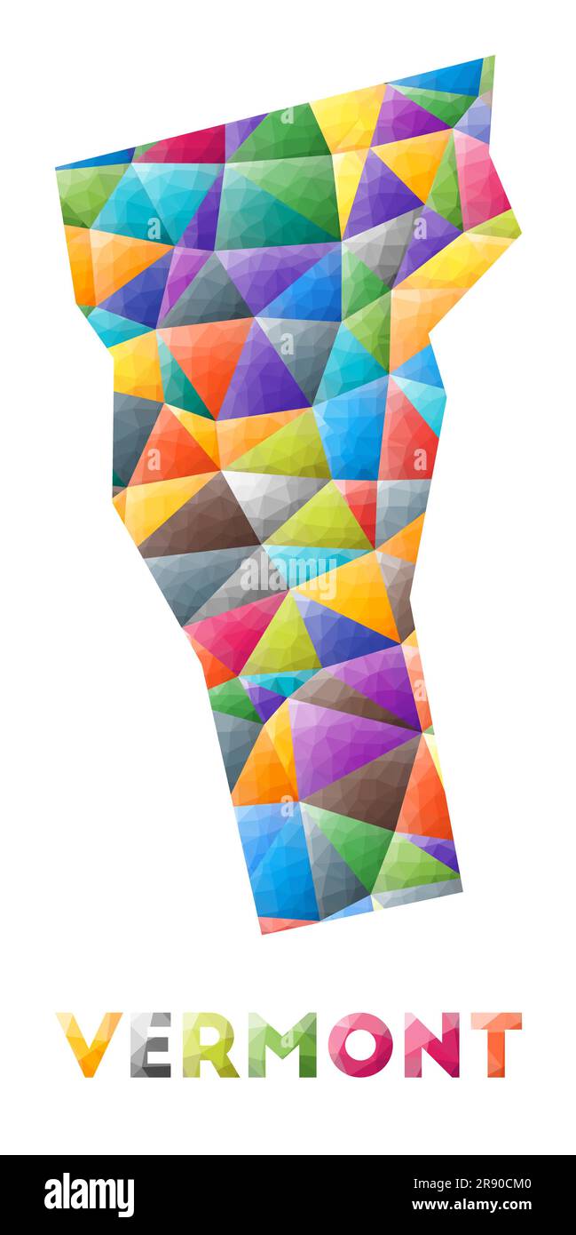 Vermont vector outline map Cut Out Stock Images & Pictures - Alamy