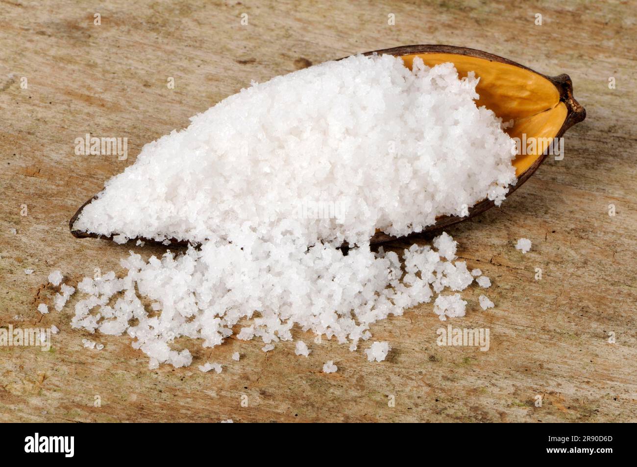 Salt Fleur de Sel, salt flower, white sea salt from the Atlantic Ocean ...