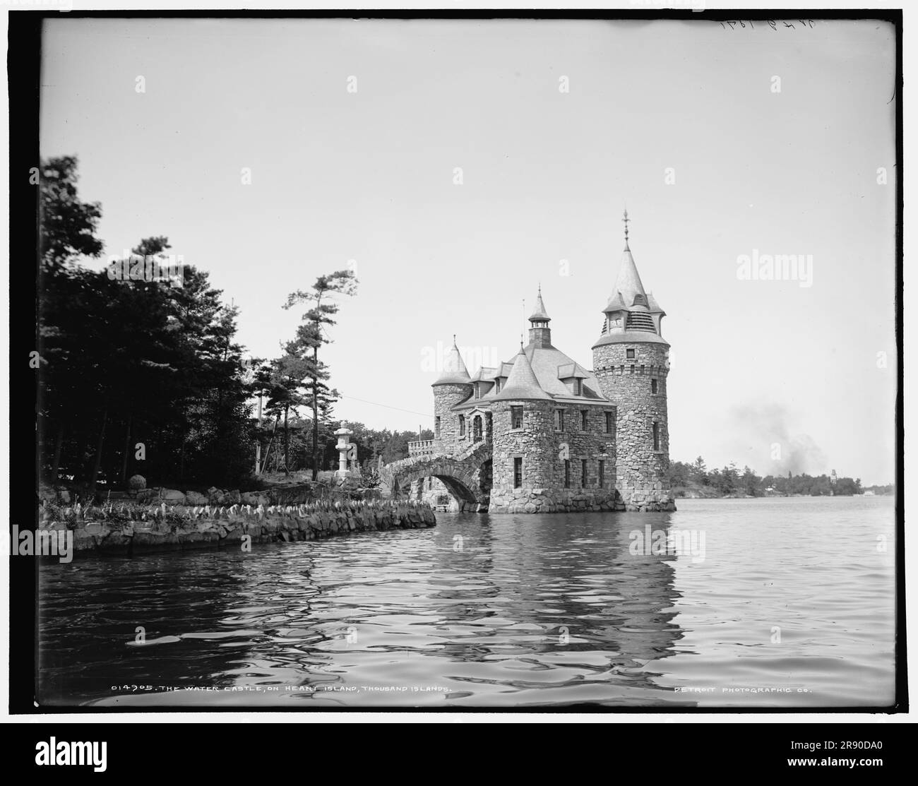 Castle on an island Black and White Stock Photos & Images - Alamy
