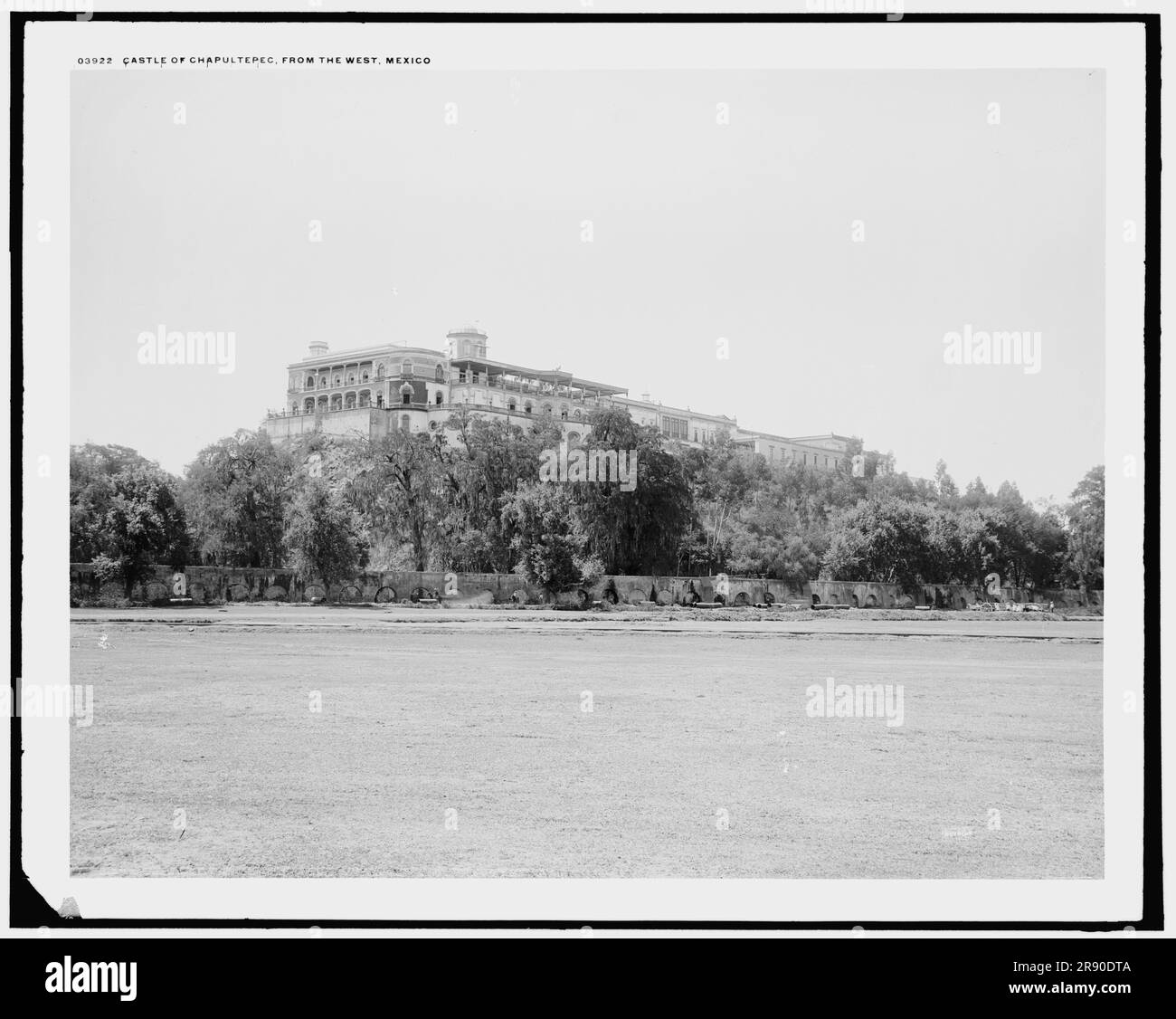 Castle of Chapultepec from the west, Mexico, between 1880 and 1897 ...
