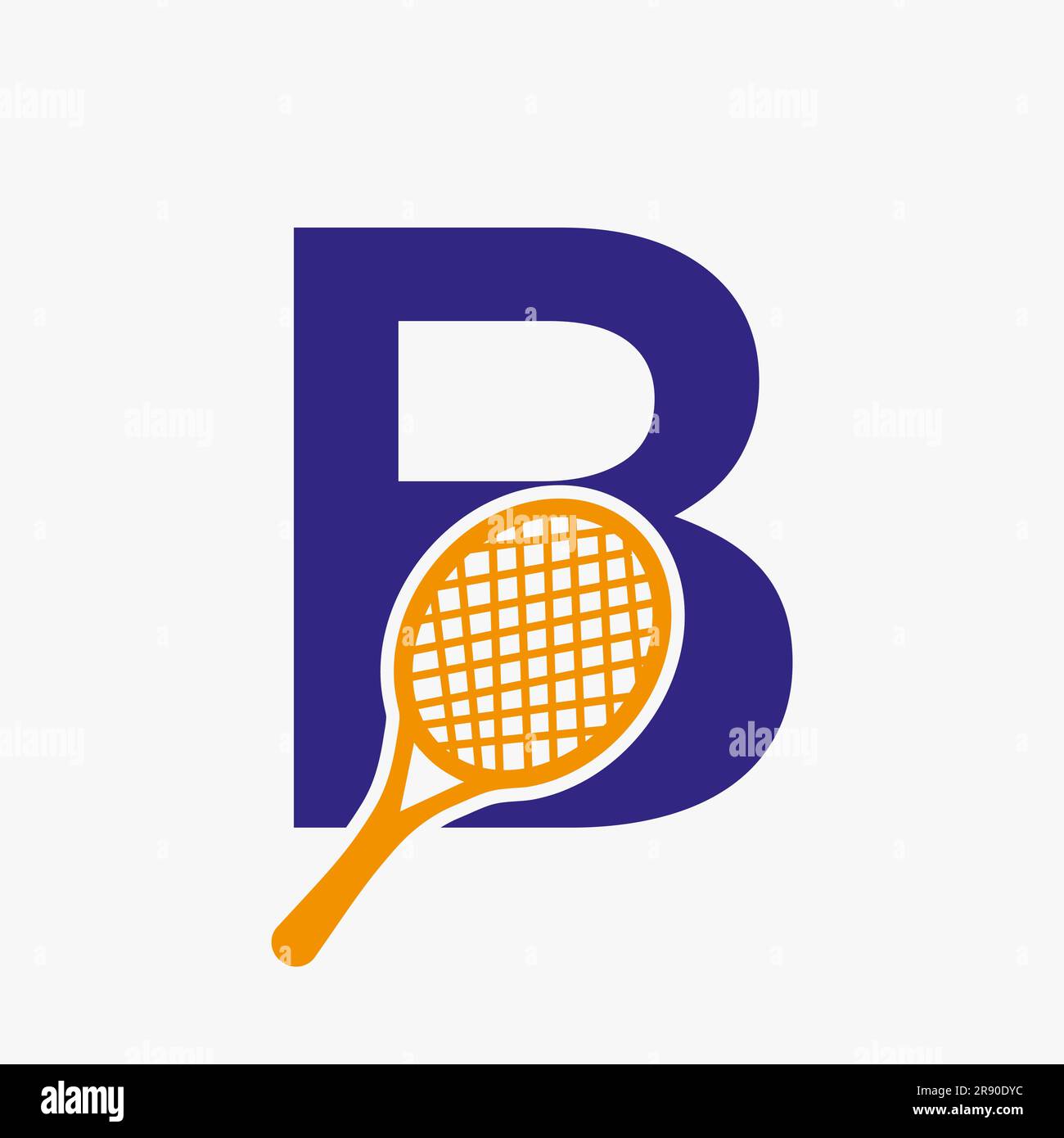 Letter B Padel Tennis Logo. Padel Racket Logo Design. Beach Table ...