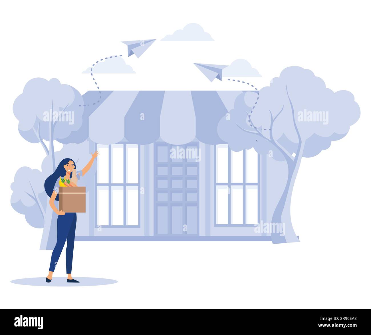 Retail shop concept, Big box discounter, anchor and isolated store ...