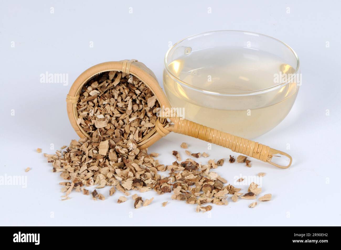 Cup of Acorus gramineus rhizome tea (Acorus tatarinowii rhizoma), Shi ...