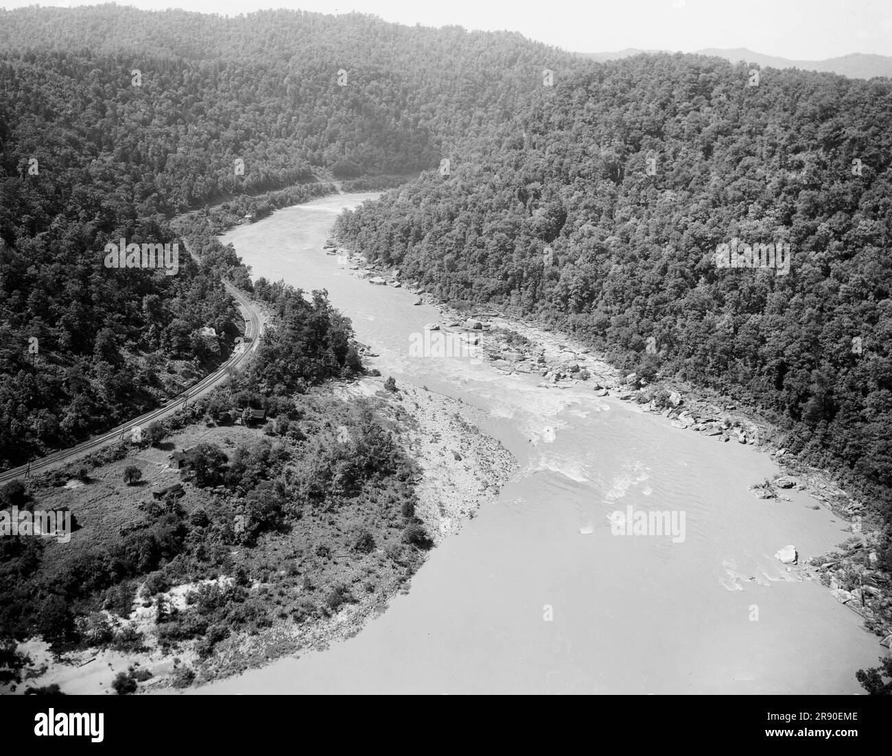 New River canyon, W. Va., from Hawk's Nest, c.between 1910 and 1920 Stock Photo - Alamy