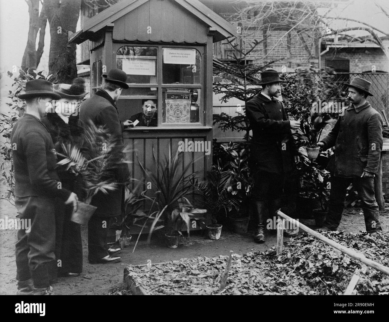 Cemetery flower store, Breslau, Germany, between 1895 and 1910 Stock ...