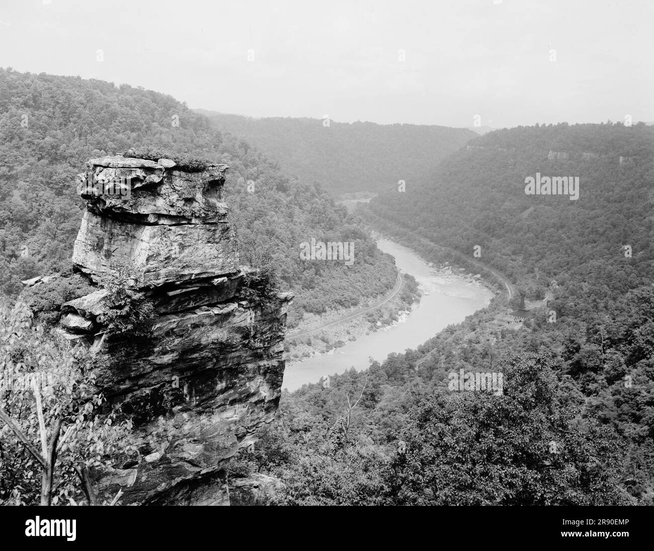 Chimney Rock and New River canyon near Fayette, W. Va., c.between 1910 ...