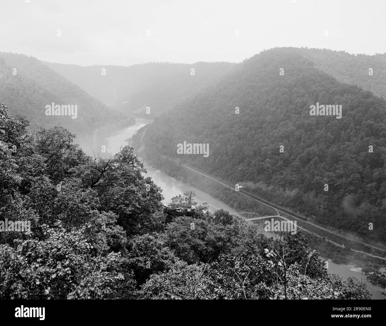 New River canyon, east from Fayette, W. Va., c.between 1910 and 1920 ...