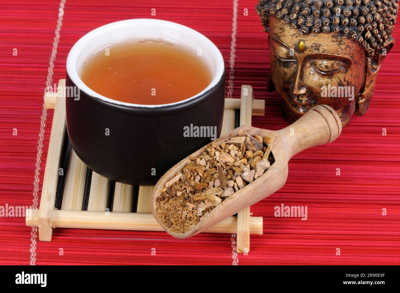 Cup of Rhubarb Root Tea (Rhei Radix et Rhizoma), Rhubarb Root Tea, Da ...