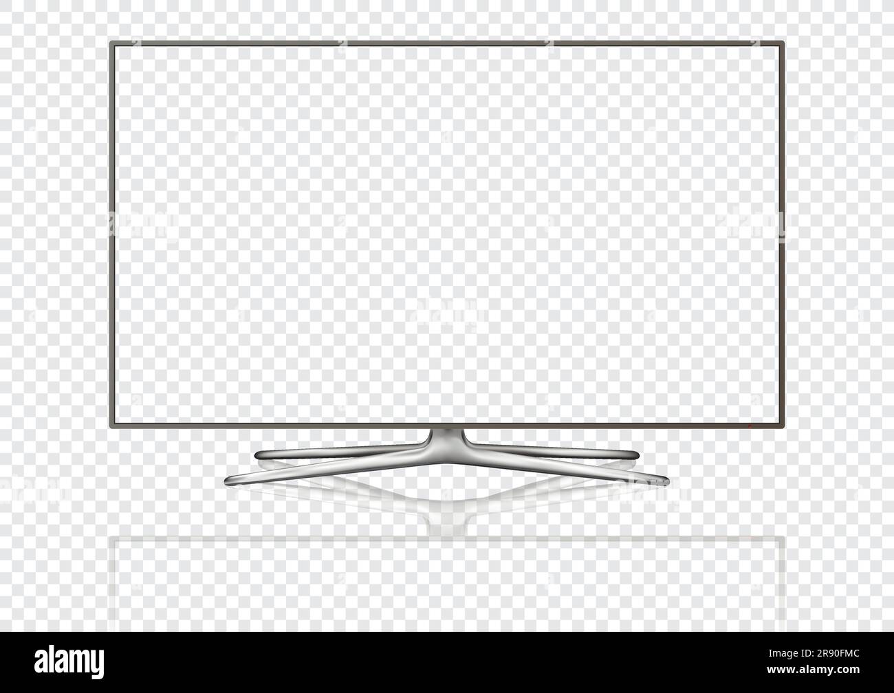 Modern TV mock up with transparent screen isolated on transparent background Stock Vector Image ...