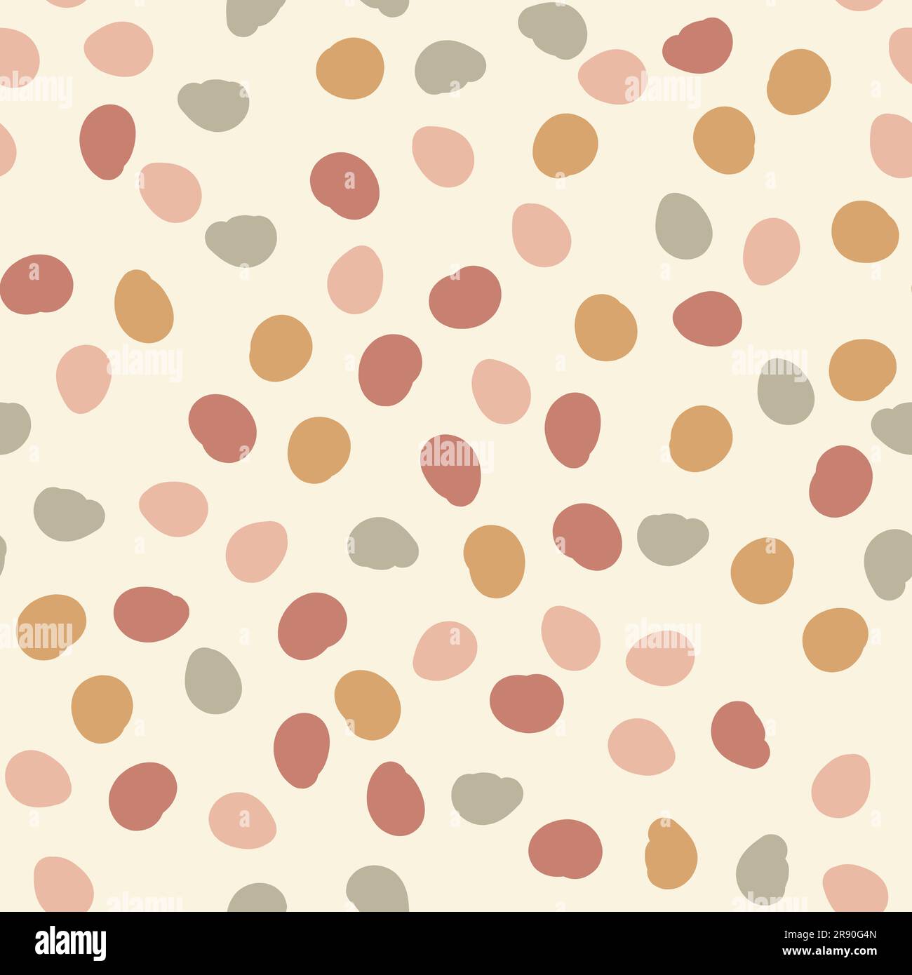 Contemporary polka dot shapes seamless pattern in vector Stock Vector ...