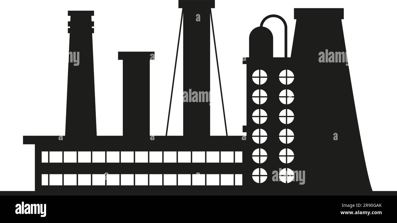 Factory, manufactury and plants vector. Storage, industrial premises ...