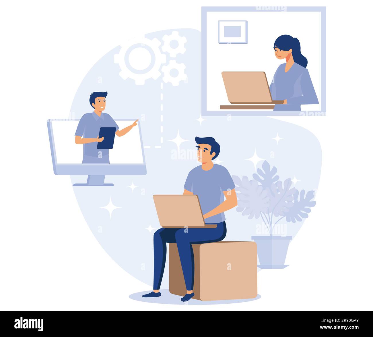 Business Efficiency Concept Cooperation And Workflow Idea Management