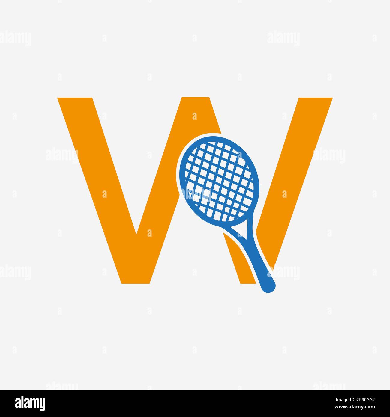 Letter W Padel Tennis Logo. Padel Racket Logo Design. Beach Table ...