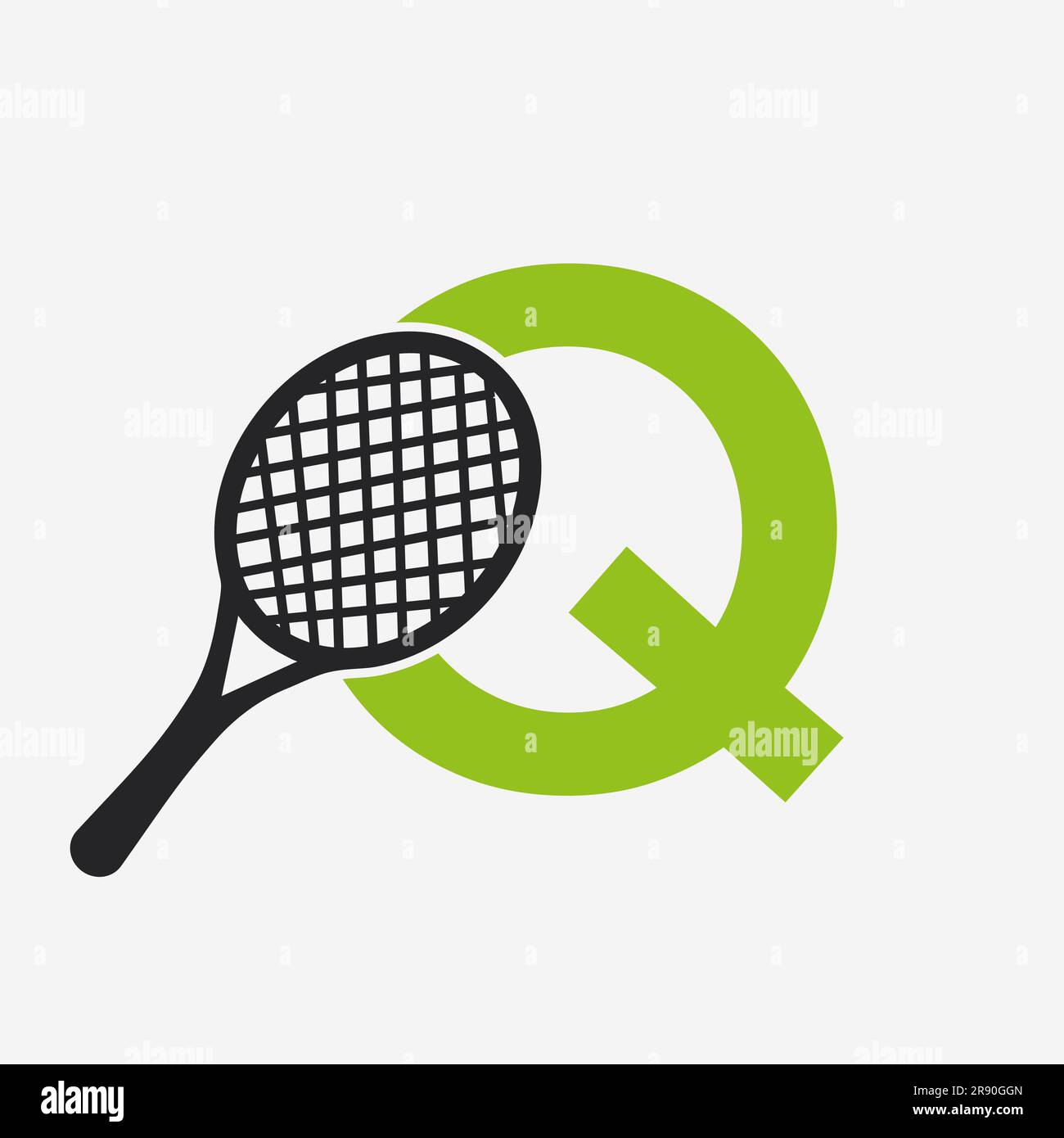 Letter Q Padel Tennis Logo. Padel Racket Logo Design. Beach Table ...