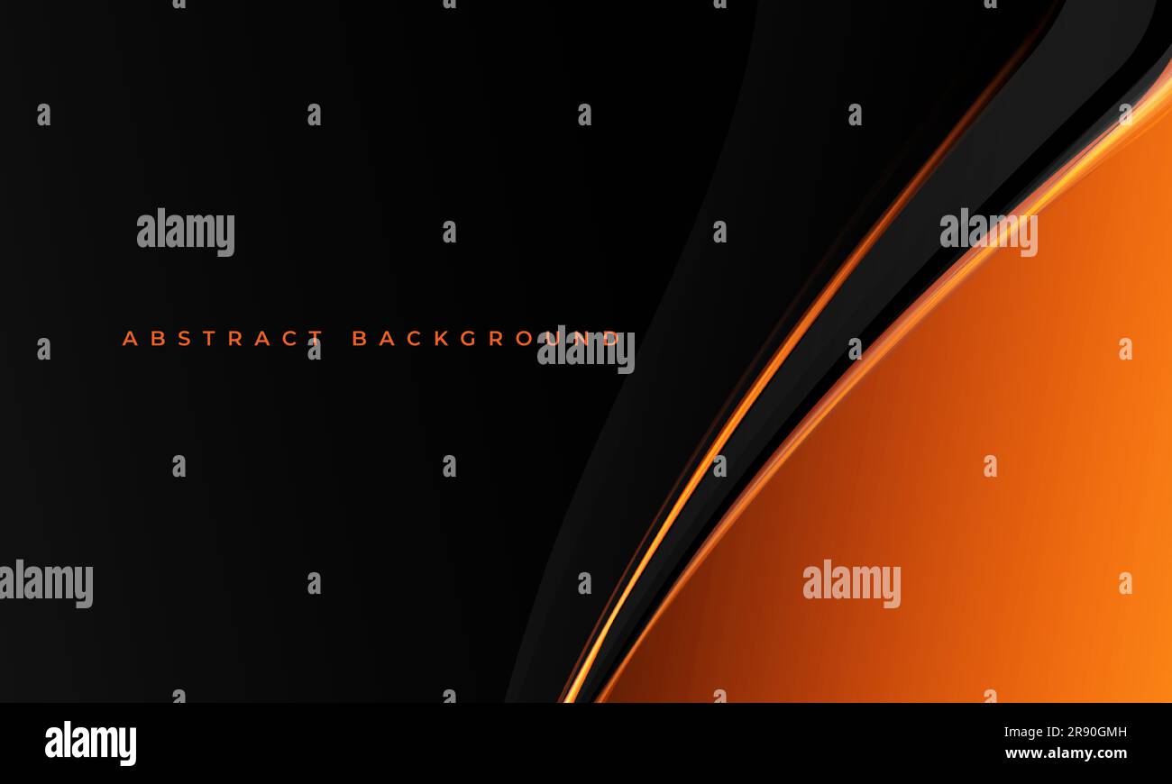 Orange and black elegant vector abstract background. Vector ...