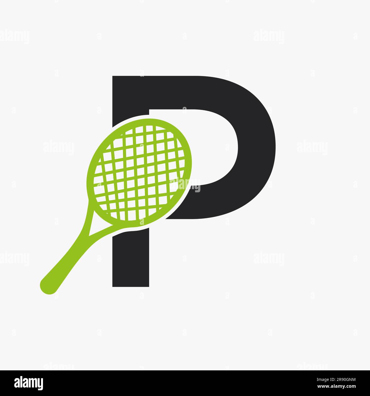 Letter P Padel Tennis Logo. Padel Racket Logo Design. Beach Table ...