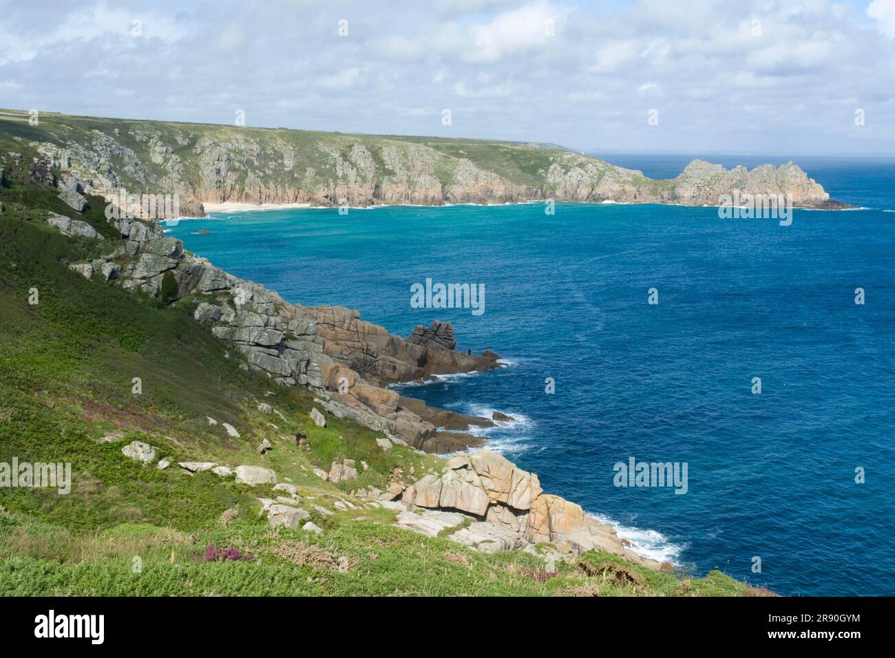 Bay, Porthcurno, St Levan, Cornwall, England, United Kingdom Stock ...