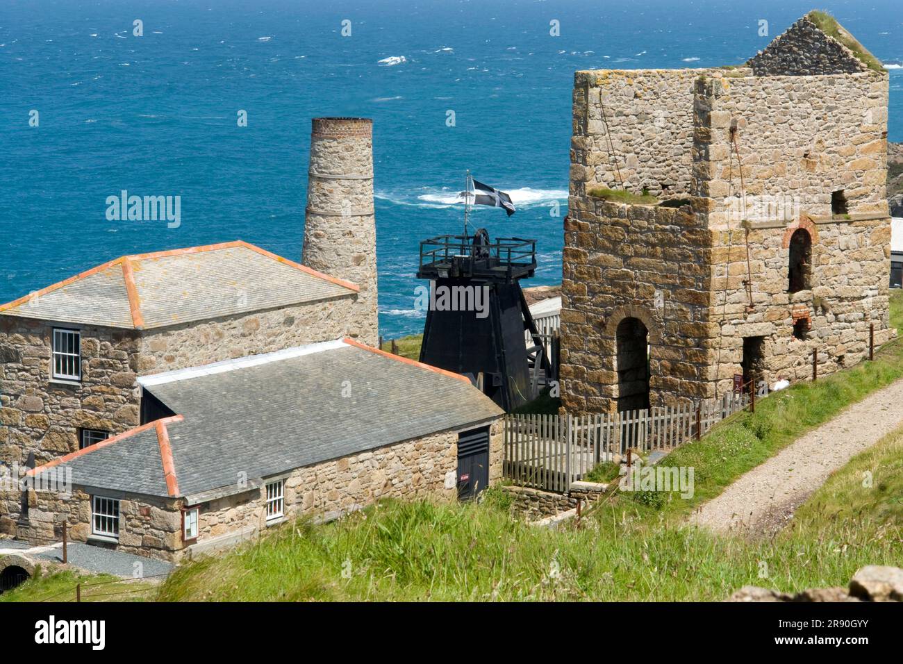 Former Tin Mine, St Just, Cornwall, England, Levant Mine Stock Photo ...