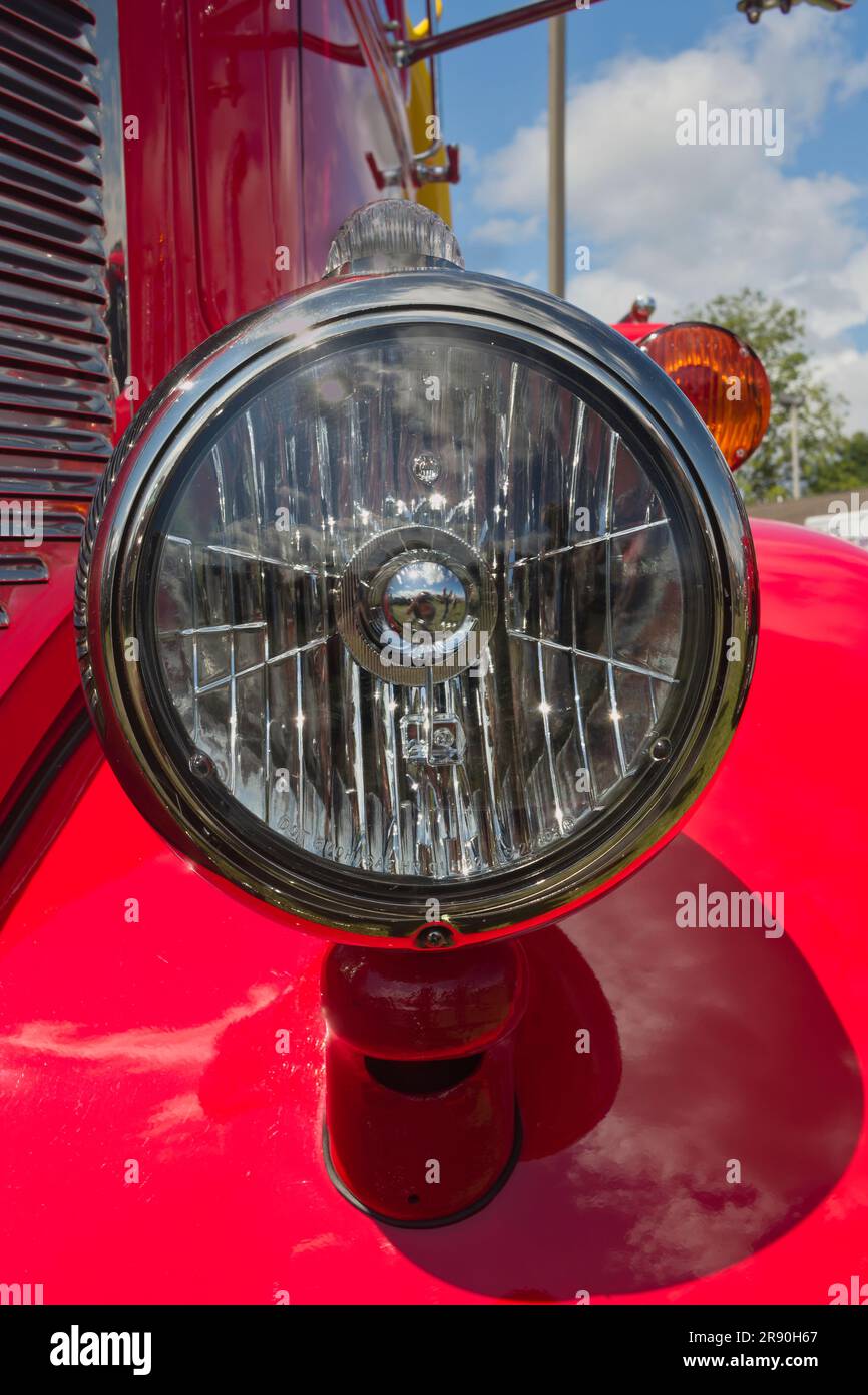 Old Mack truck headlight Stock Photo - Alamy