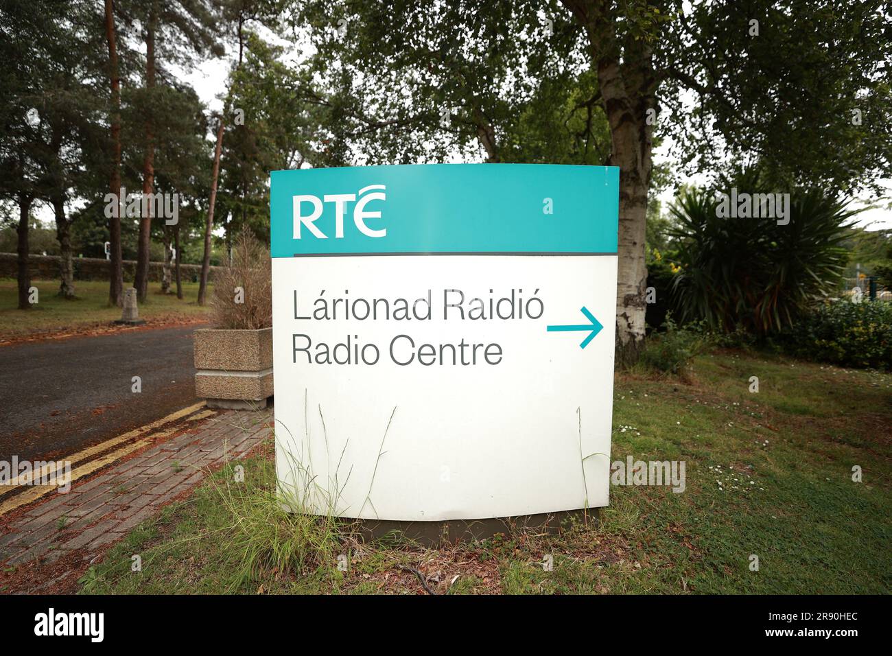 A sign for the RTE Television Studios in Donnybrook, near Dublin in the ...