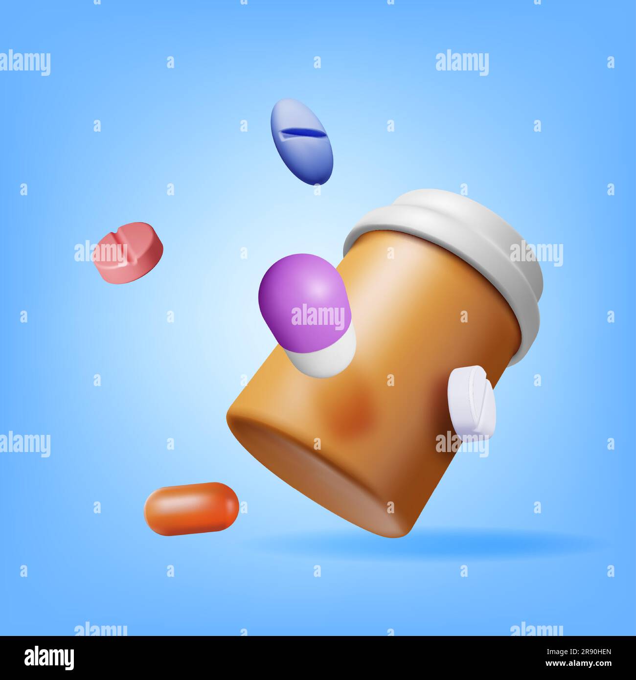 Open capsule pill icon cartoon Stock Vector Images - Alamy