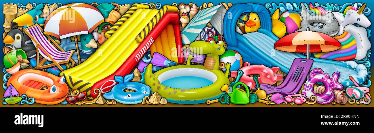 Childrens beach play Stock Vector Images - Alamy