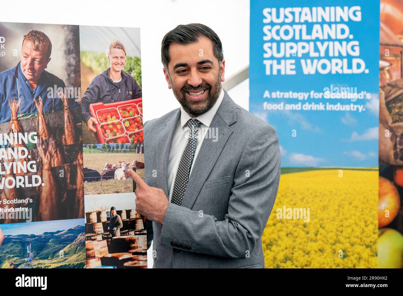 First Minister Humza Yousaf during a visit to the SAOS (Scottish ...