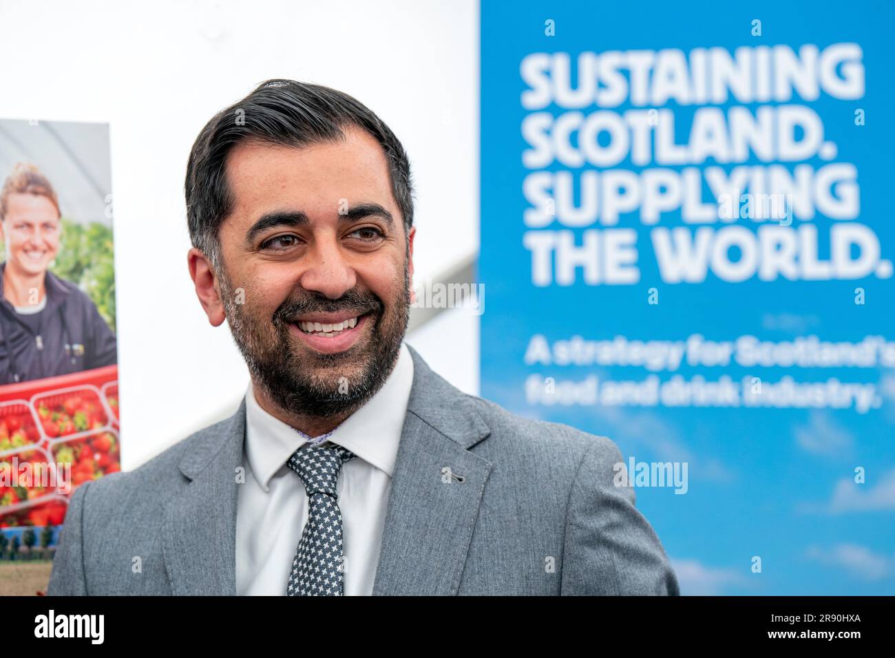 First Minister Humza Yousaf during a visit to the SAOS (Scottish ...