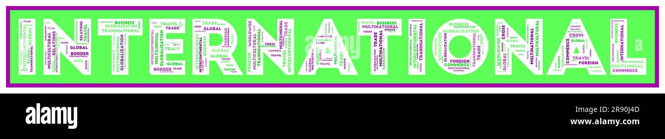 International text filled with related keywords of various sizes ...