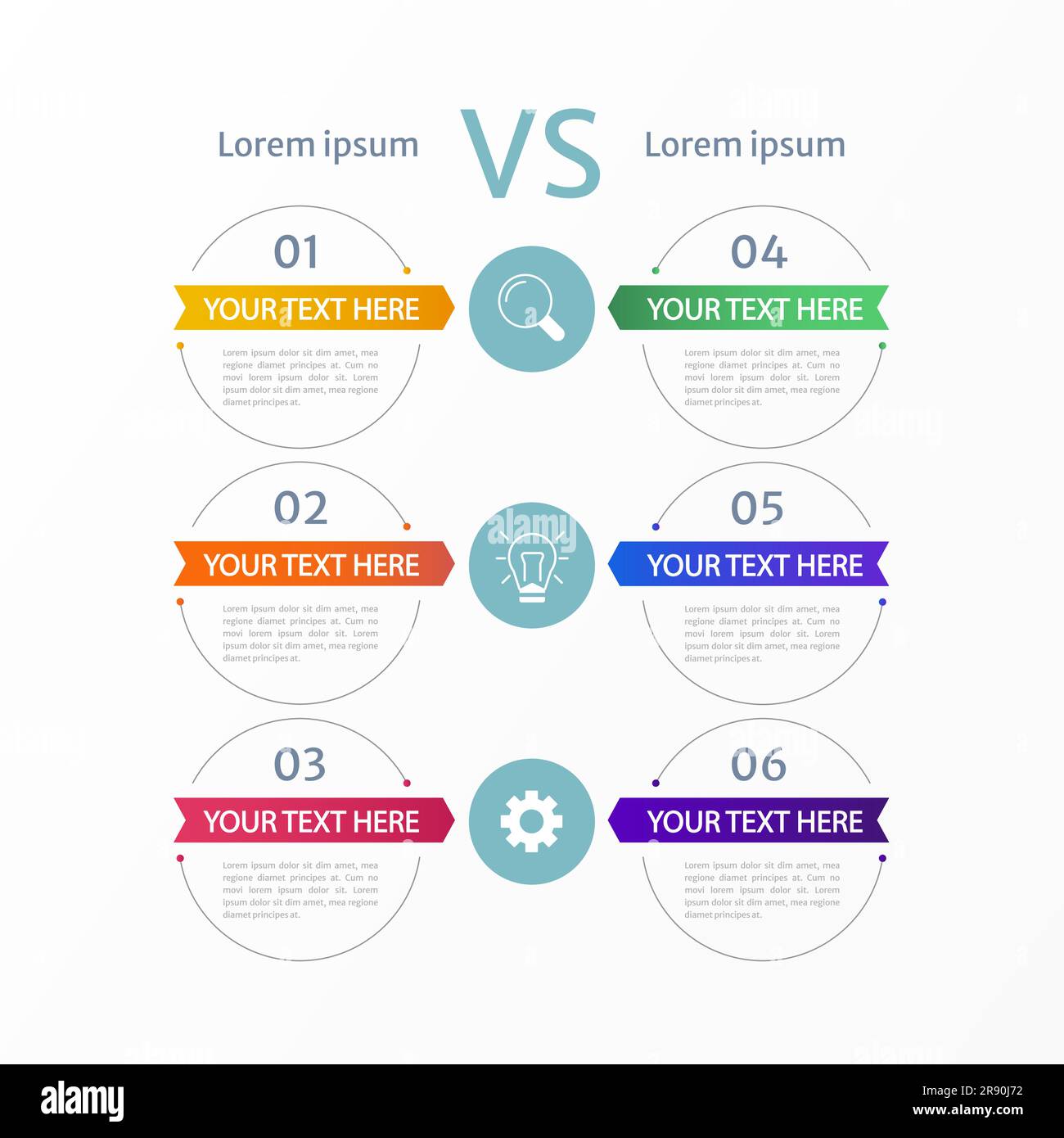 Processes comparison infographic chart design template Stock Vector ...