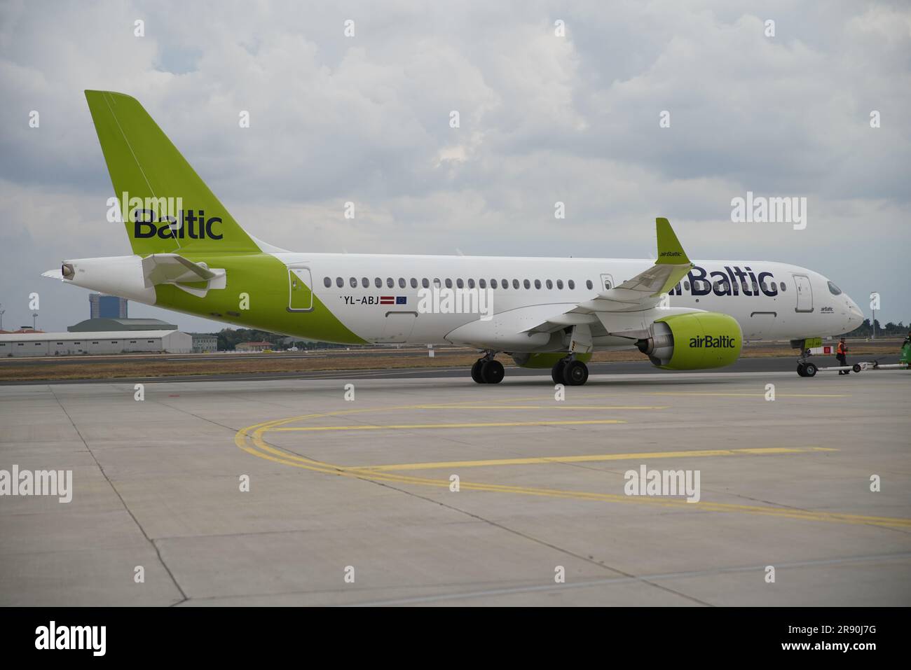 ISTANBUL, TURKIYE - OCTOBER 08, 2022: Air Baltic Airbus A220-371 (55165 ...