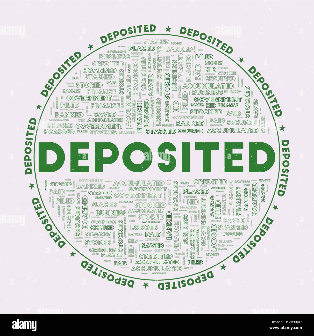 Deposited word hi-res stock photography and images - Alamy