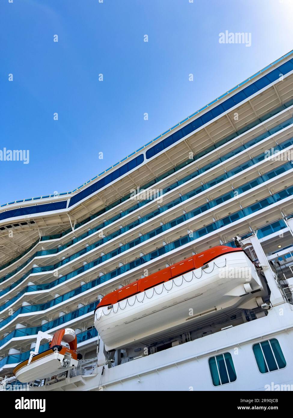 Istanbul, Turkey - 09/15/2022; Life boat on cruise ship "Regal Princess ...