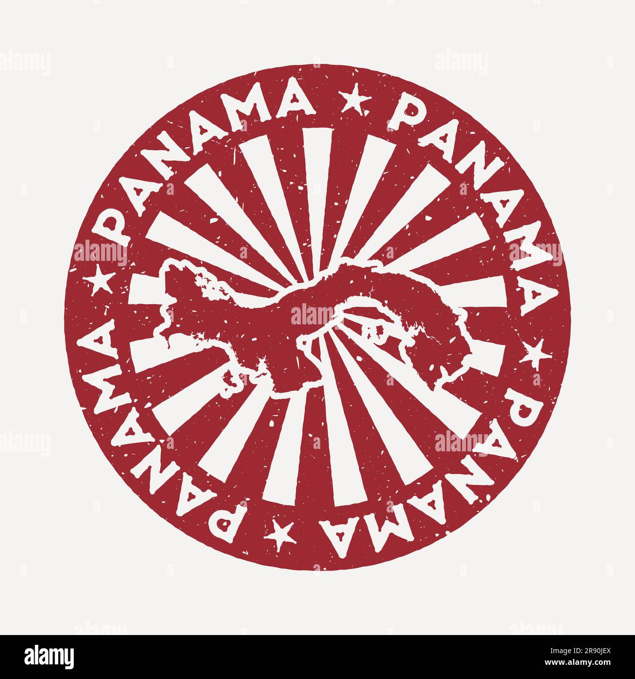 Panama stamp. Travel red rubber stamp with the map of the country ...