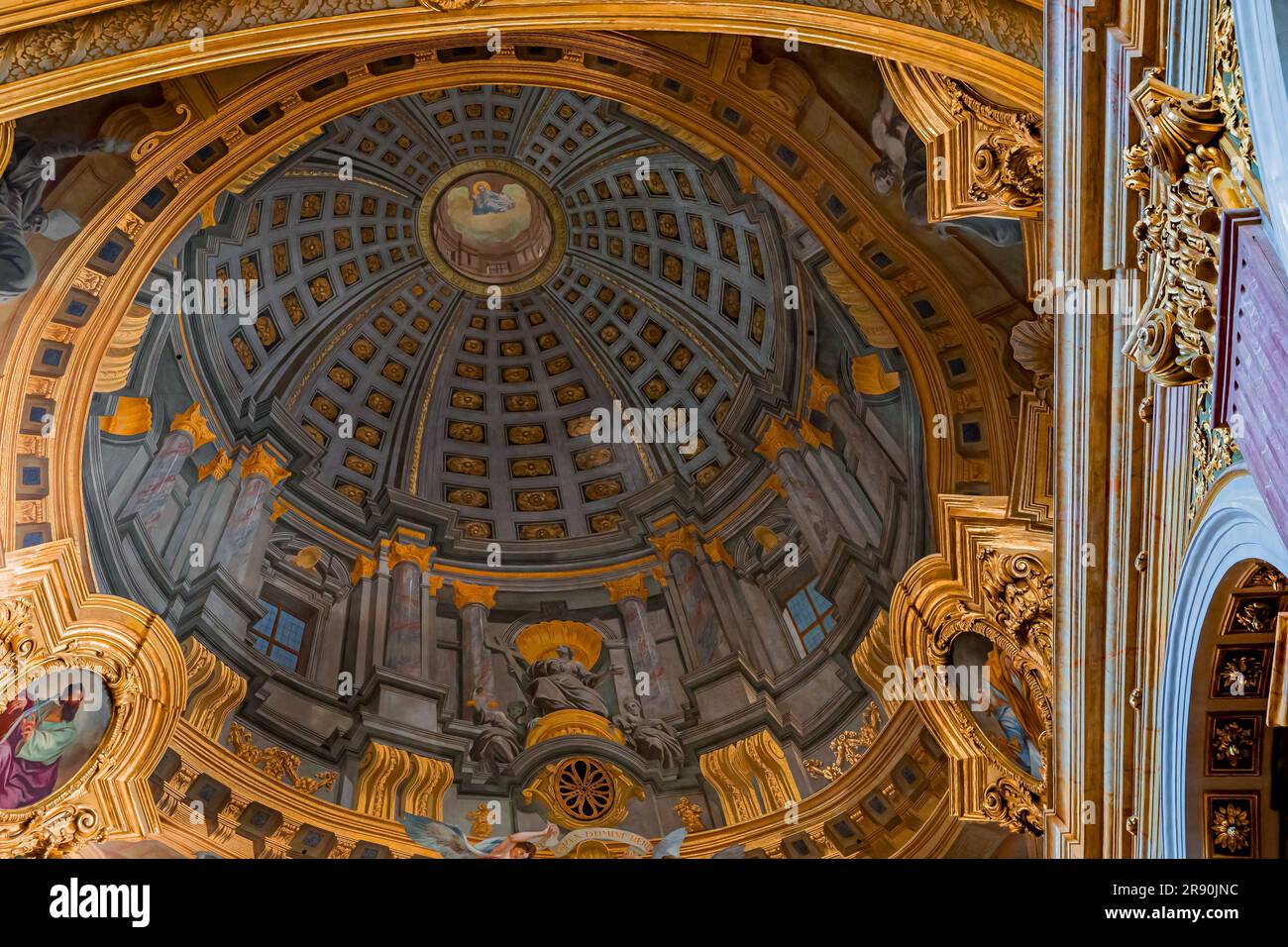 VIENNA, AUSTRIA, MAY 25, 2023 : interiors, frescoes and architectural ...