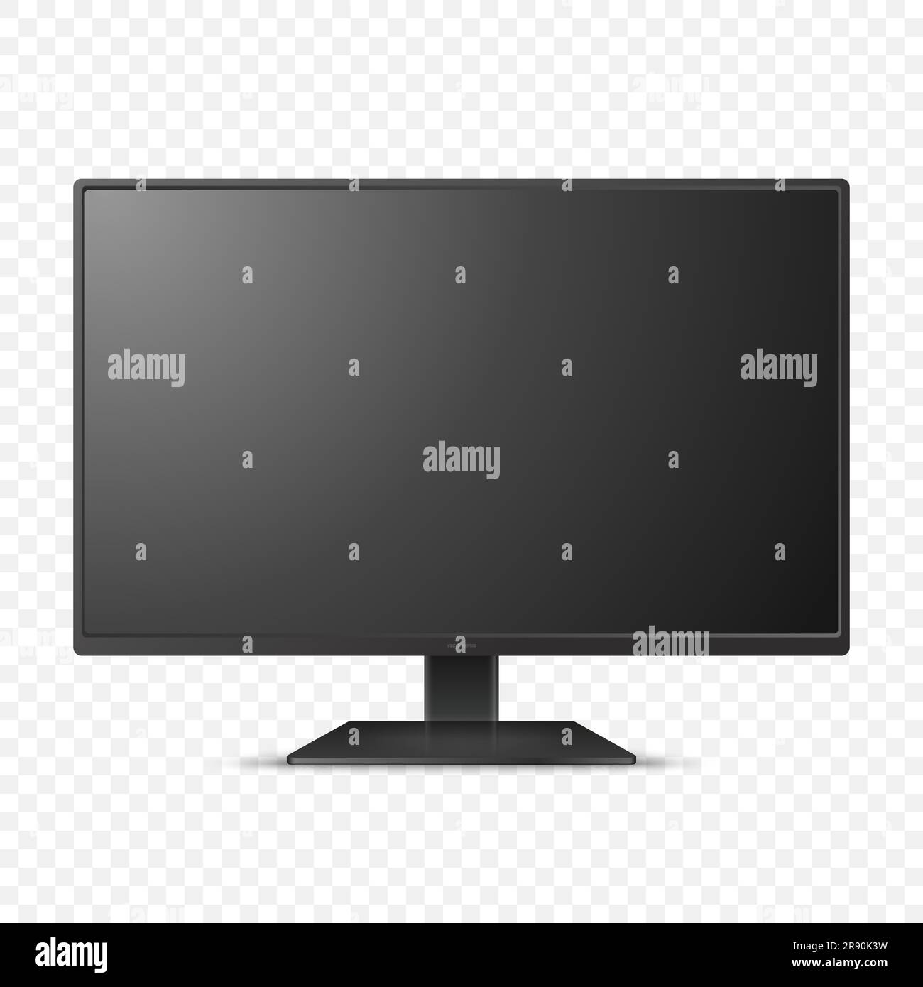 Vector 3d Realistic Modern TV Screen. Minimalistic Stylish Lcd Panel, Led TV Frame. Large ...