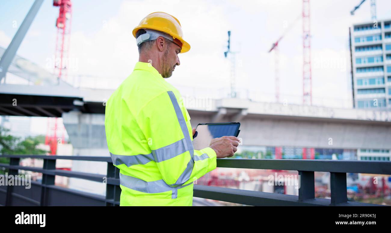 Osha Inspector At Construction Site. Young Engineer Worker Stock Photo ...