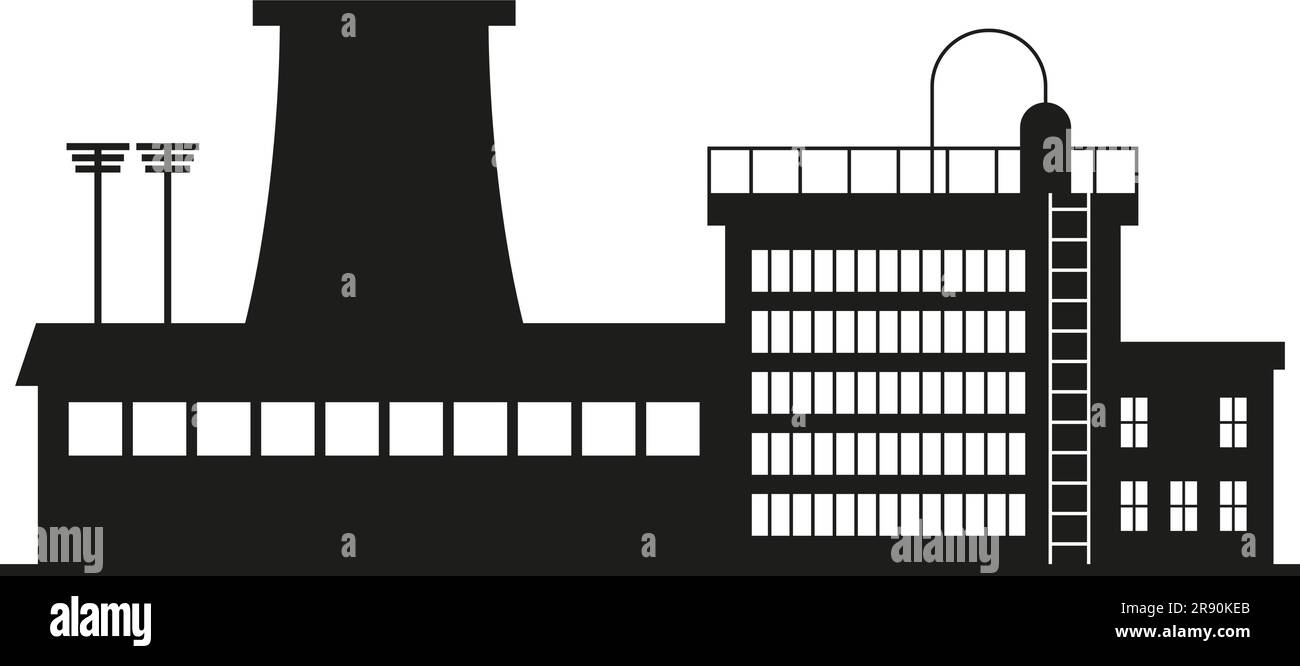 Factory, manufactury and plants vector. Storage, industrial premises ...