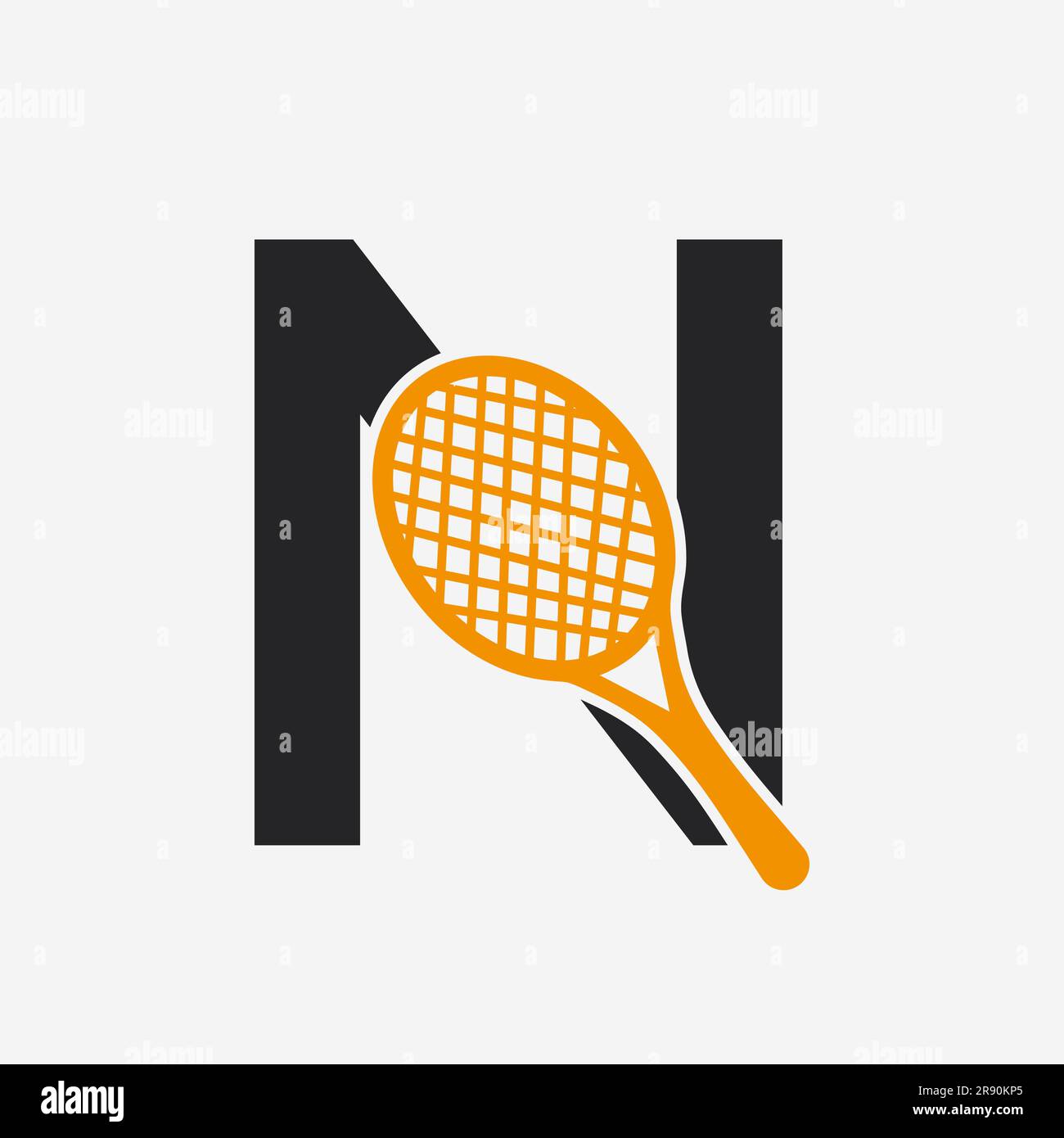 Letter N Padel Tennis Logo. Padel Racket Logo Design. Beach Table ...