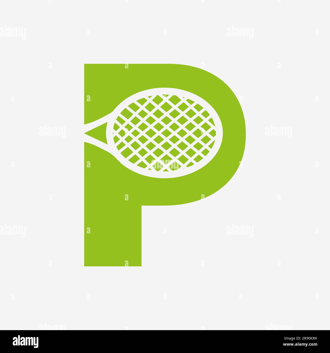 Letter P Padel Tennis Logo. Padel Racket Logo Design. Beach Table ...