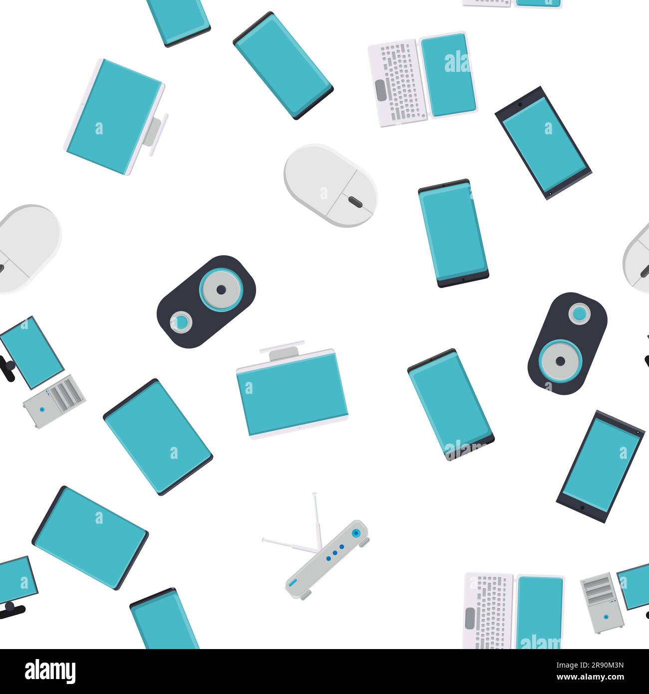 Seamless pattern, texture from modern digital devices, gadgets, tablets ...