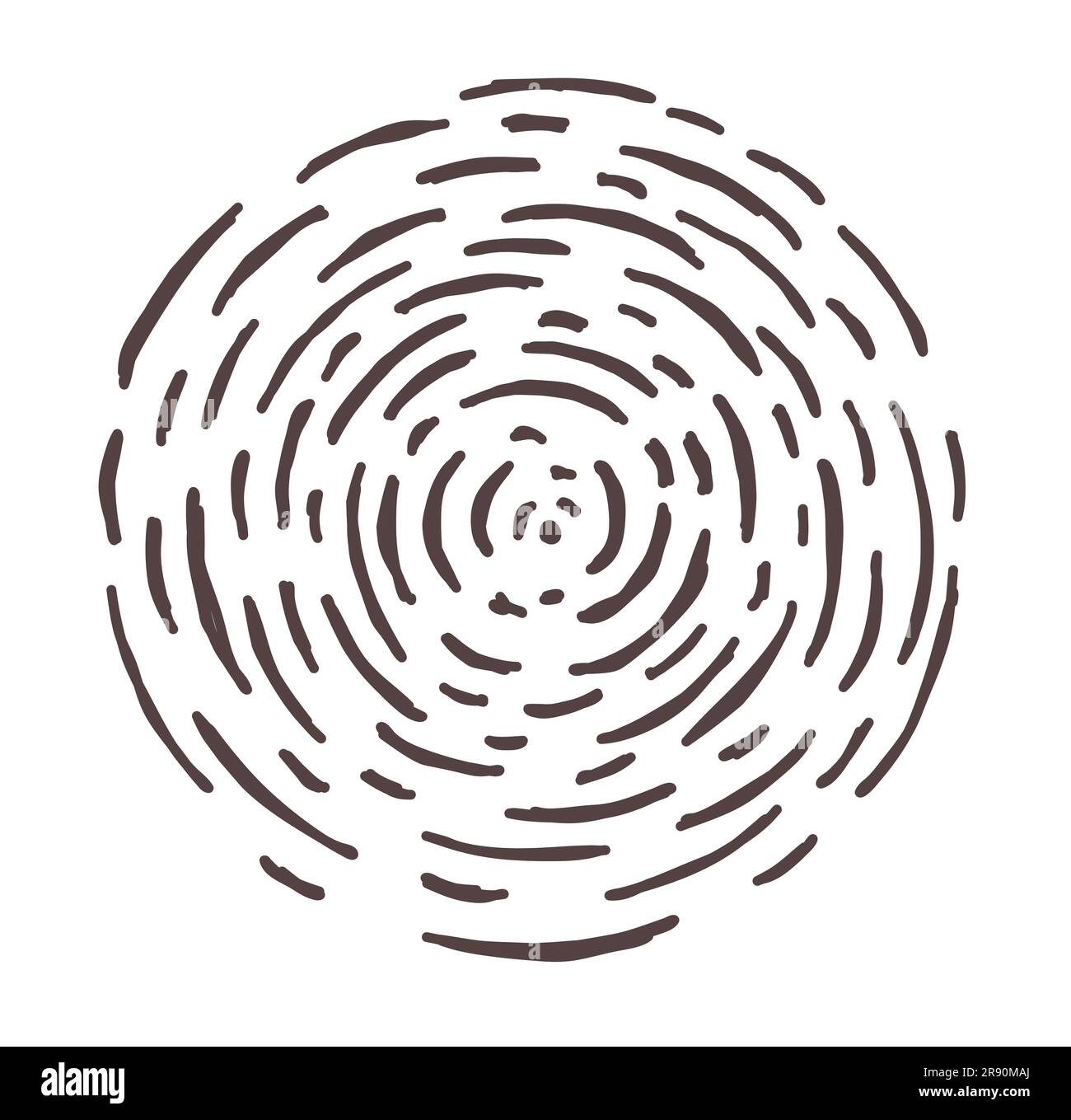 Round abstract hand drawn pattern Vector illustration Stock Vector ...