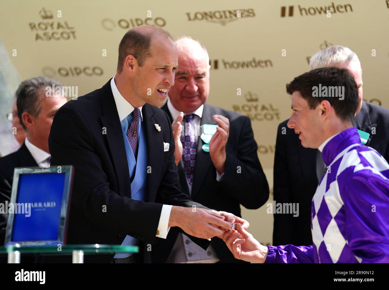 The Prince of Wales greets Oisin Murphy after he won The Commonwealth ...